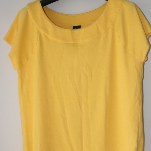 Rafaella | Tops | Bright Yellow Short Sleeve Tshirt | Poshmark
